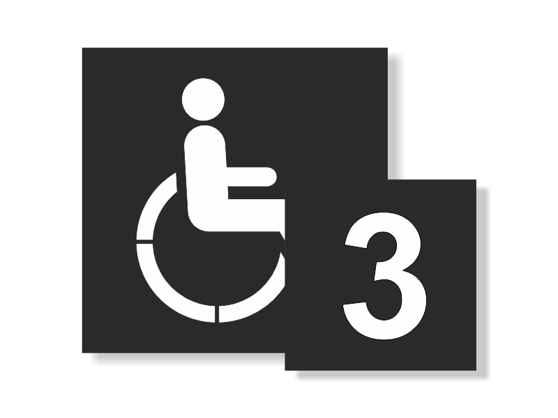 Plastic number and pictogram templates | E-safetyshop.eu