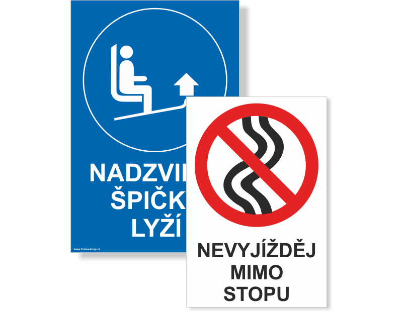 Mandatory action signs for winter resort | E-safetyshop.eu