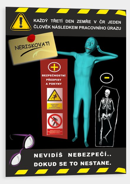 Plakát BOZP smrt následkem pracovního úrazu 3 | Traiva-shop
