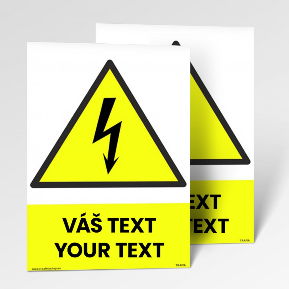 Warning signs and stickers with your own text | E-safetyshop.eu