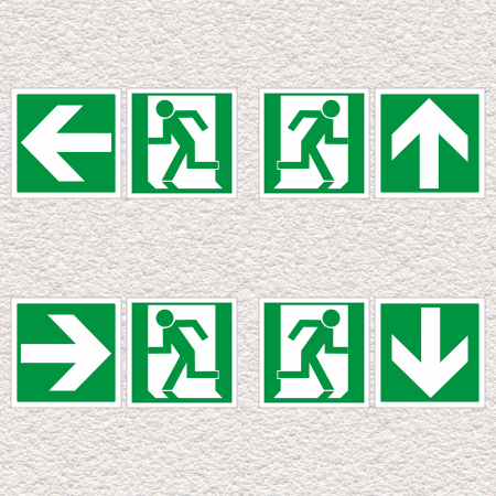 Escape route signs according EN ISO 7010 | E-safetyshop.eu