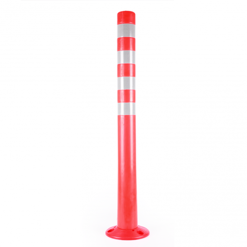 Flexible reflective traffic bollard with shape memory | E-safetyshop.eu