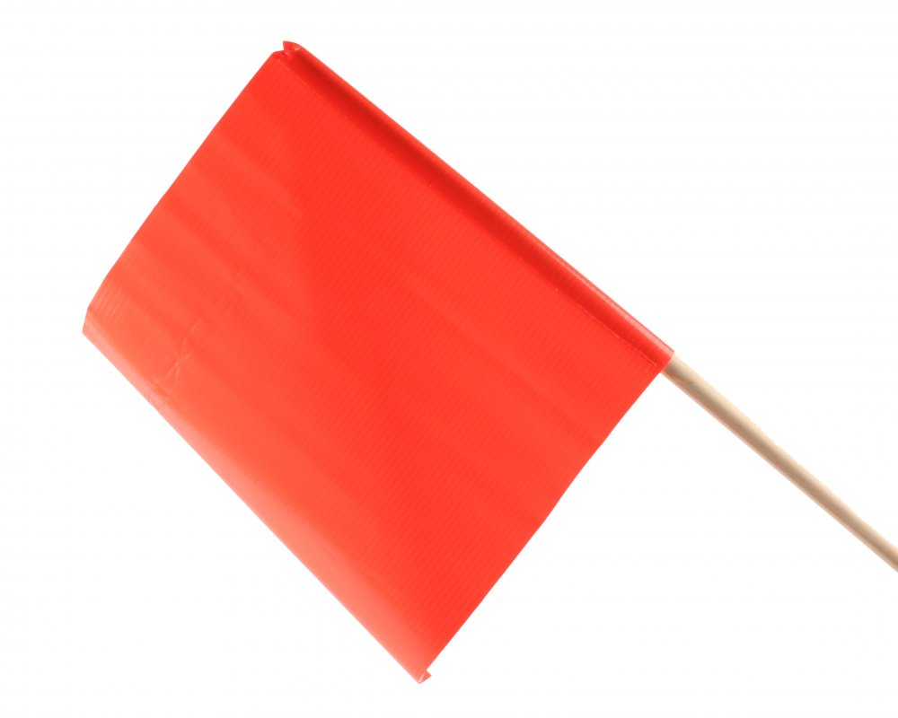 Warning flag 30x30 cm | E-safetyshop.eu