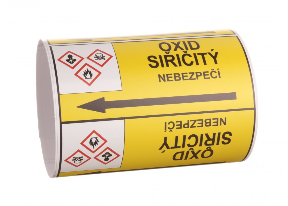 Páska na značení potrubí Signus M25 - OXID SIŘIČITÝ | Traiva-shop